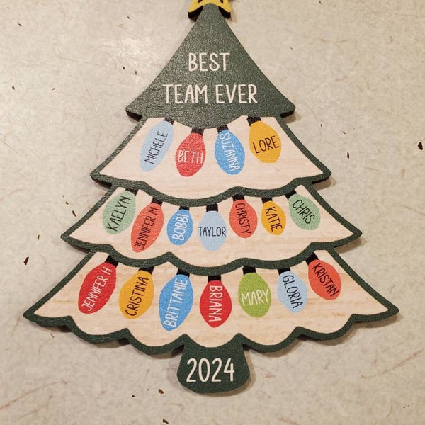 Best Team Christmas Tree Ornament/best Team Ever Name Ornament/best ...