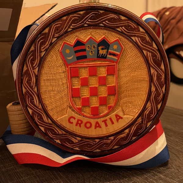 Croatian Cuturica, Size M, 250ml, New Grb, Wooden Flask, Customized for ...