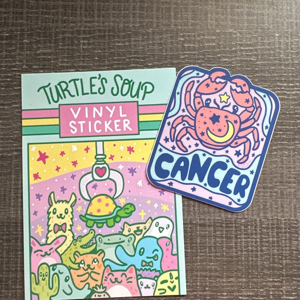 Cancer Vinyl Sticker, Cute Sticker, Waterproof, Laptop Sticker ...