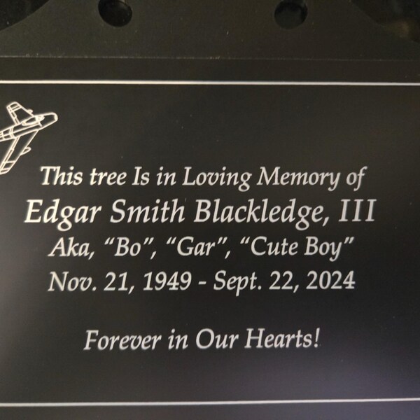 Personalized Tree Tag for a Large Tree, Big Tree Plaque, Memorial Tree ...