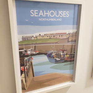 Seahouses, Northumberland. HAND SIGNED Art Print/travel Poster by Julia ...