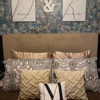 Couple Name Initials Print, Master Bedroom Above Bed Art Couple Bedroom ...