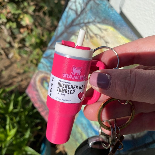Miniature Valentine Stanley Tumbler Keychain | Chapstick Holder - Etsy