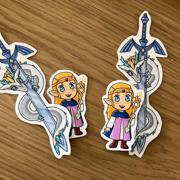 Light Dragon Master Sword | Vinyl Water Resistant Die-cut Glitter ...