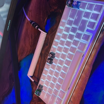 Custom Coiled Keyboard USB Cable With Aviator Connector GMK Dracula - Etsy