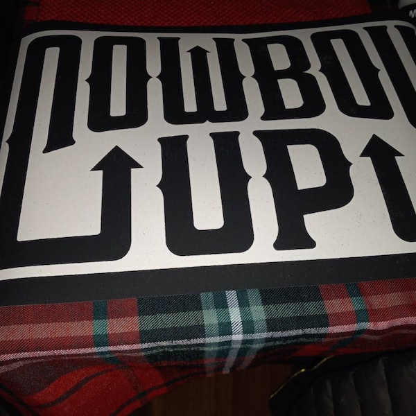 Cowboy up Typography Art Print, Western Wall Decor, Southwestern Art ...