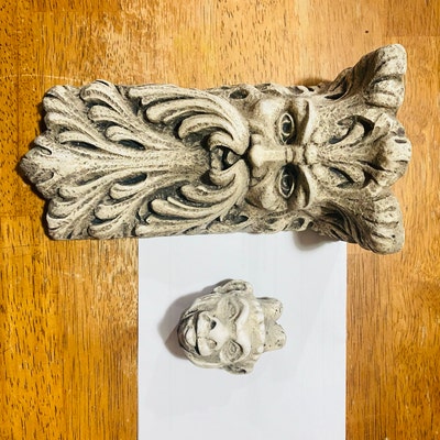Classic Green Man Wall Hanging/sconce Greenman-fantasy Art-face Plaque ...