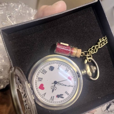 Alice in Wonderland the White Rabbit Pocket Watch Boxed Edition Drink ...