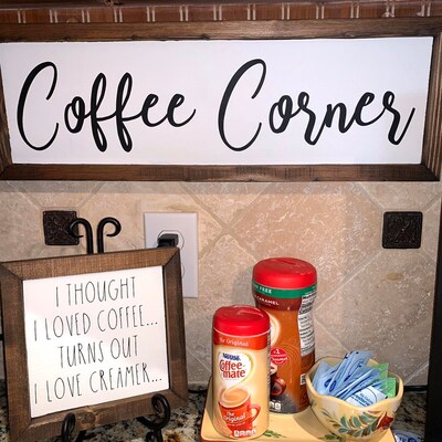 Coffee Corner Sign Coffee Bar Sign Coffee Bar Decor - Etsy