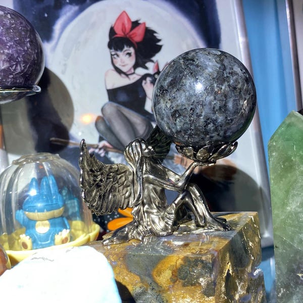 Beautiful Phoenix Crystal Sphere Display | Bird Crystal Ball Holder ...