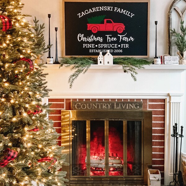 Christmas Tree Sign | Personalized Family Christmas Trees | Pine Spruce ...