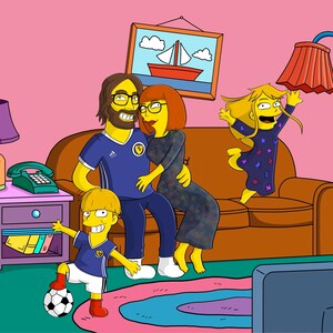 Simpsons Portrait Simpsons Family Portrait Custom Simpsons | Etsy