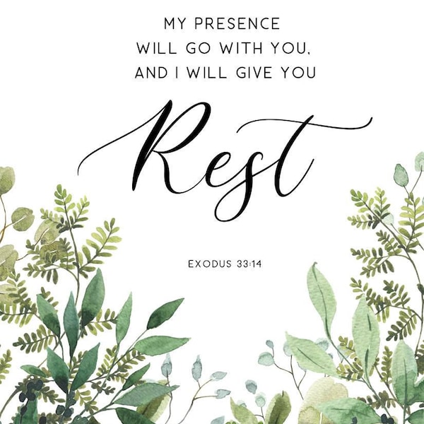 Bible Verse Wall Art Exodus 33:14 My Presence Will Go With You and I ...
