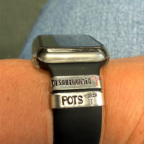 Personalized Medical Alert Watch Band Charm, Medical ID Tag, Smart ...