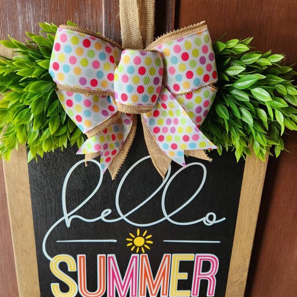 Summer Front Door Decor | Hello Summer Wreath | Summer Wreath ...