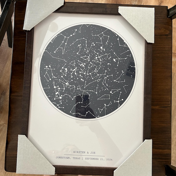 Personalized Star Map Gift - Wedding, Anniversary and Engagement ...