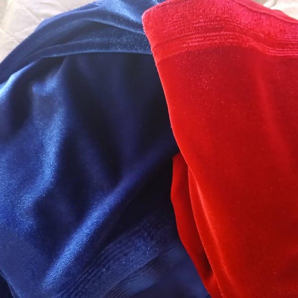 RED VELVET | Stretch Velvet | Polyester Stretch Velvet | Fabric by the ...