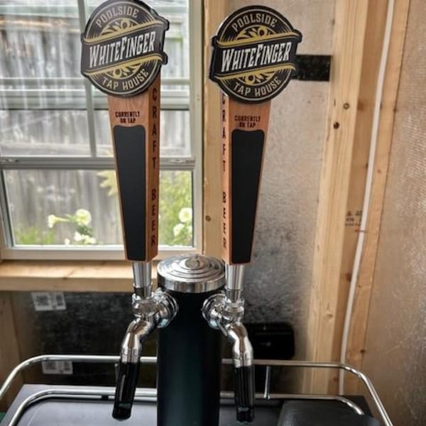 Custom Beer Tap Handle-banner Edition - Personalized Kegerator Tap ...