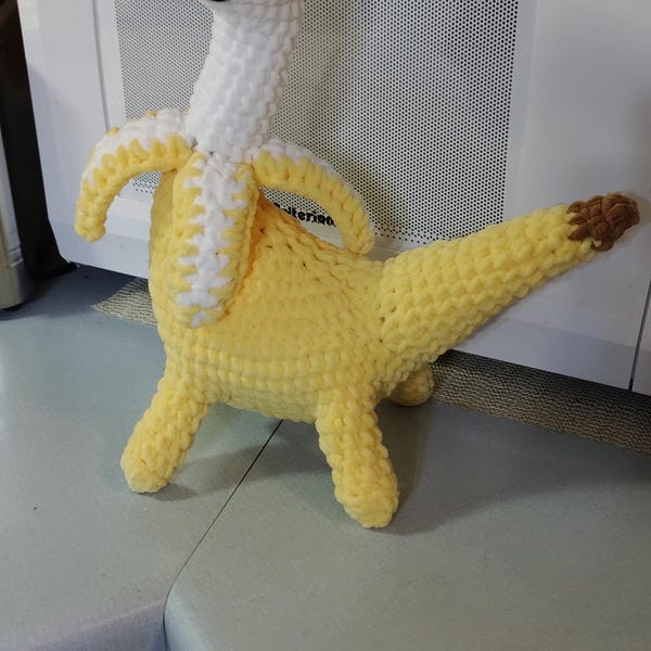 Bananasaurus and Baby Bananasaurus NO SEW Crochet Pattern Bundle - Etsy
