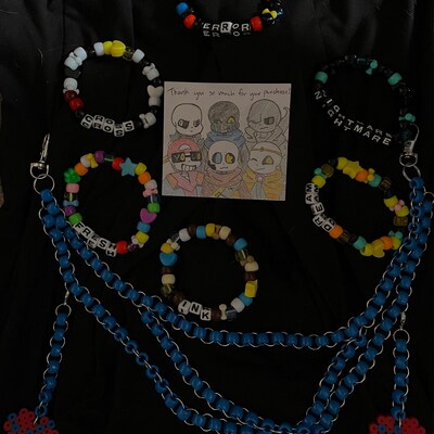 Undertale AU Inspired Handmade Character Kandi Bracelets Custom AU ...