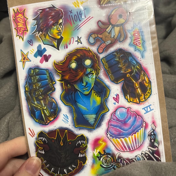 Vi Arcane Stickers: Colorful Character Art - 2 Sheet Set - Etsy
