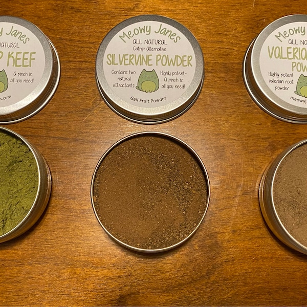 Catnip Alternative Powder Pack: Catnip Keef, Silvervine, Valerian Root ...