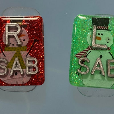 Snowman Xray Markers, With 2 or 3 Initials, Rectangle, Glitter, Winter ...