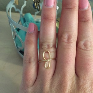 Initial ring letter Y ring personalized wire initial ring | Etsy