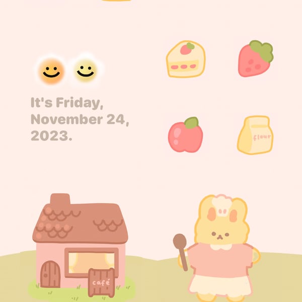 Cute Cake Shop Hand Drawn Ios and Android App Icon Set | Home Screen ...