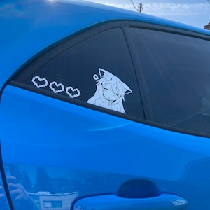 Kawaii Anime Cat Girl Vinyl Decal Cat Girl Sticker Vinyl Sticker Kawaii ...