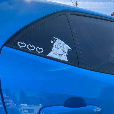 Kawaii Anime Cat Girl Vinyl Decal Cat Girl Sticker Vinyl Sticker Kawaii ...