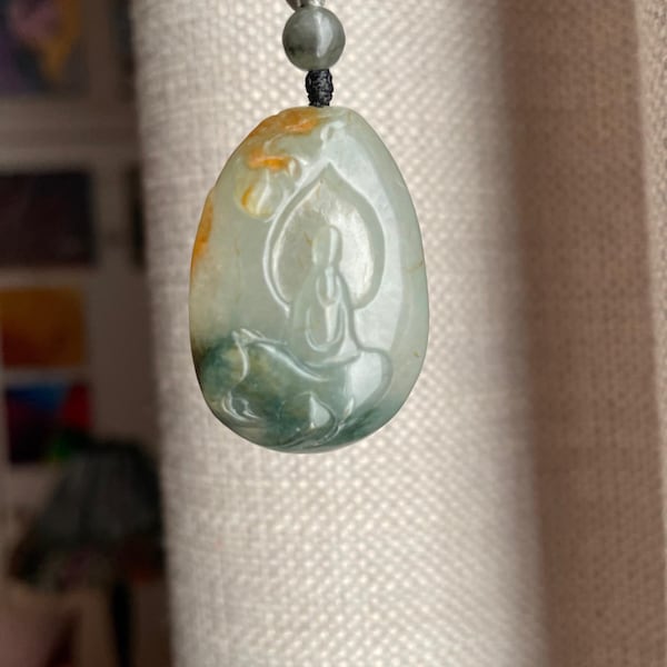 Mandarin Ducks Jadeite Pendant, Jade Bird Pendant, Untreated, Carved ...