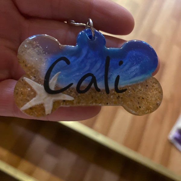 Custom, Beach, Pet , Dog, ID Tag - Etsy