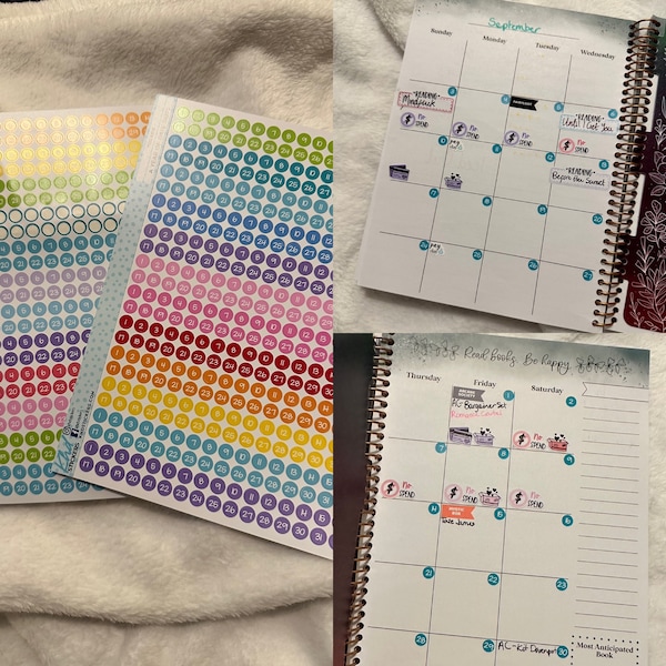 A Year of Date Dots Stickers, Planner Stickers, Removable - Etsy