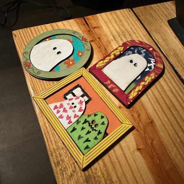 Ghost Frames Decorating Craft - Paint and Brushes Included - Set of 5 ...