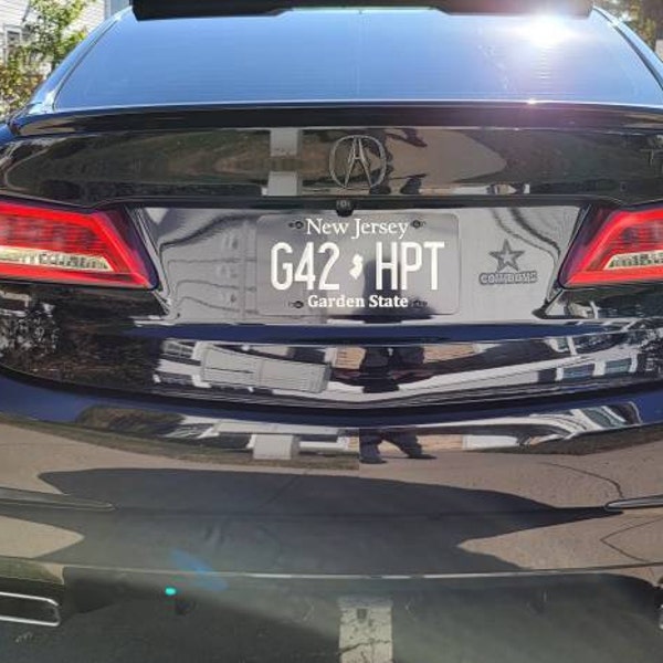 Name Initial Monogram License Plate Car Tag Vanity Front Custom Diamond ...