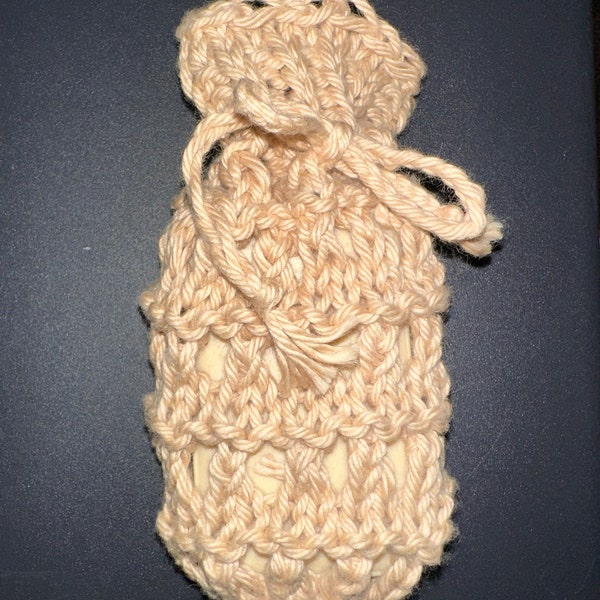 Loom Knitting Pattern 3 Soap Sack Cozy Saver Pouch Bundle / Washcloth ...