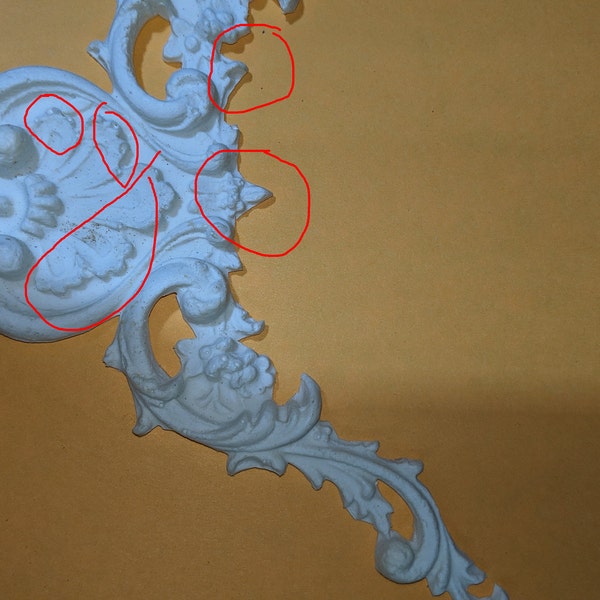 Floral Corners Furniture Appliques Moldings Onlays Architectural Set of ...