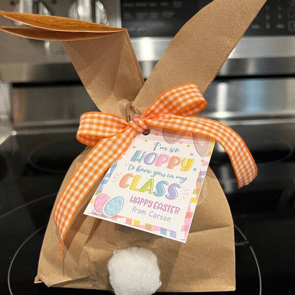 Hoppy You're in My Class Tag for Easter Class Favors, Gift for Student ...