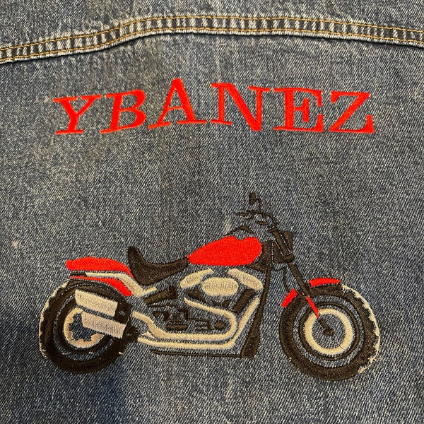 Red Motorcycle Embroidery Design: Motorbike Machine Pattern (instant ...