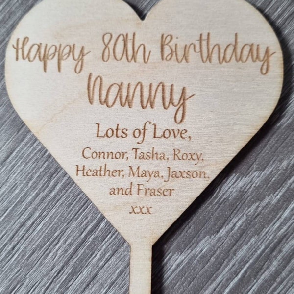 Personalised Wood Plant Gift Tag, Plant Label, Laser Cut and Engraved ...