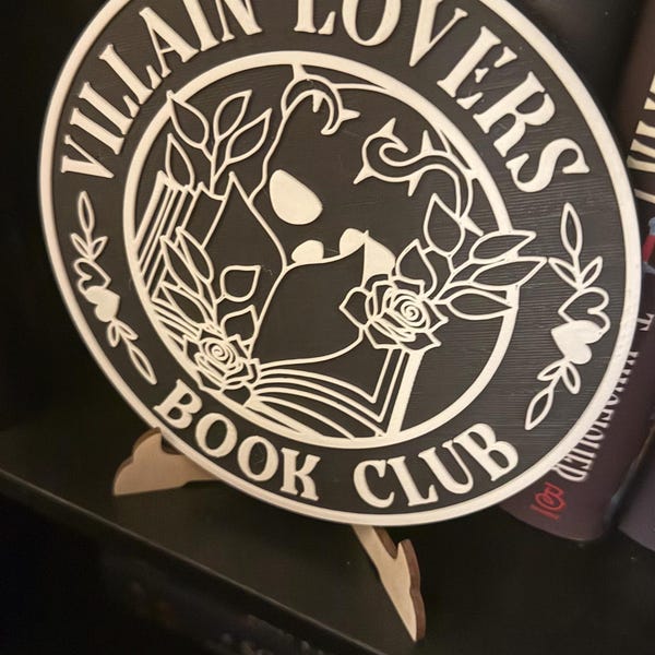 Book Club Library Signs Various Trope Designs for Bookshelf Decor or ...