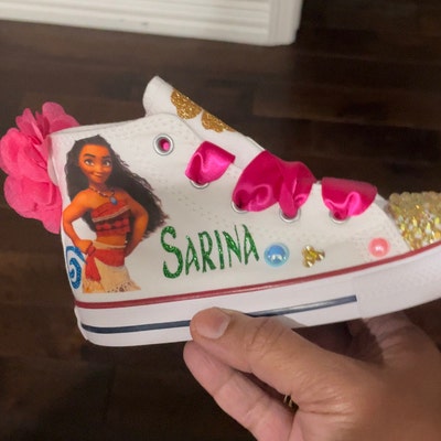 Moana Bling Shoes, Moana Sneakers Shoes, Moana Rhinestones Shoes, for ...