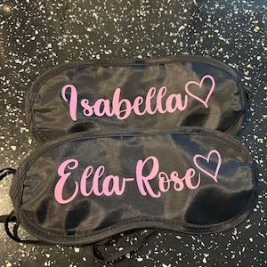 Personalised Sleep Eye Mask Girls Sleepover Kids Adults Any Name or ...