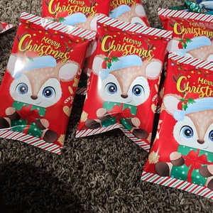 Christmas Chip Bag Wrapper. Printable Holiday Party Favors Treat. Gift ...