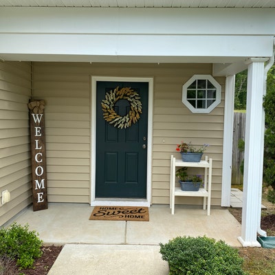 Welcome Sign, Stained Welcome Sign, Porch Sign, Porch Welcome Sign ...