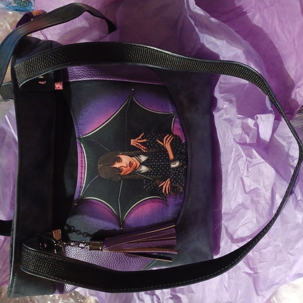 Crossbody Phone Purse | Purple and Gold Floral Design | Crossbody | Bag ...