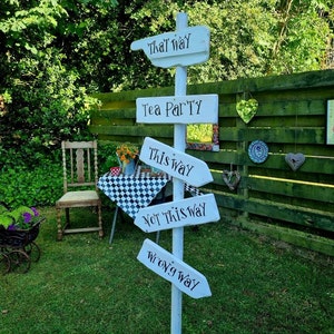This Way That Way Not This Way Wonderland Fairytale Storybook Signpost ...