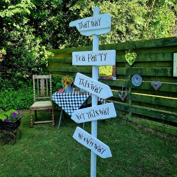 This Way That Way Not This Way Wonderland Fairytale Storybook Signpost ...