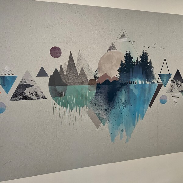 Triangle Tree WC291 Wallpaper Mural Self Adhesive Peel and Stick Wall ...